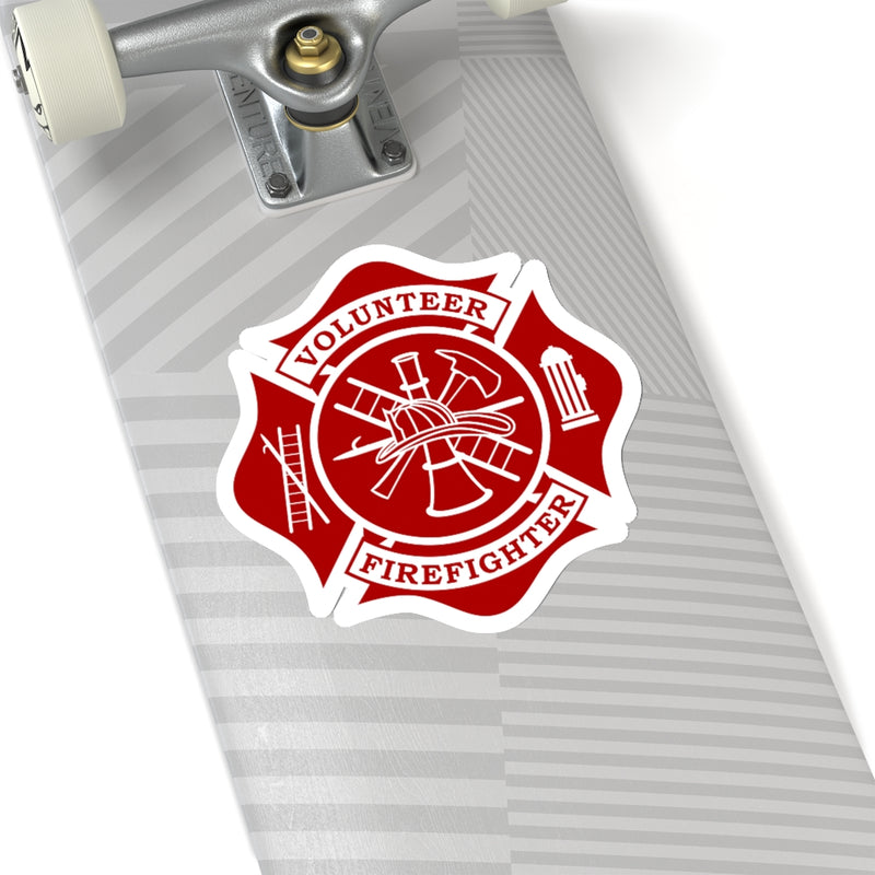 Volunteer Firefighter Shape Cut Stickers – firestationstore.com