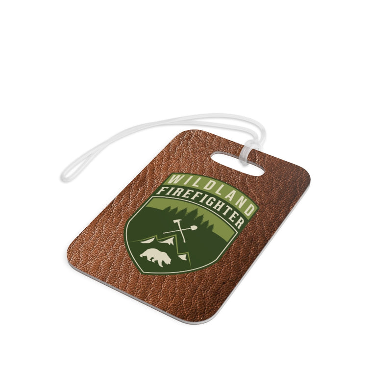 Wildland Firefighter Patch with Leather Background Luggage Bag Tag ...